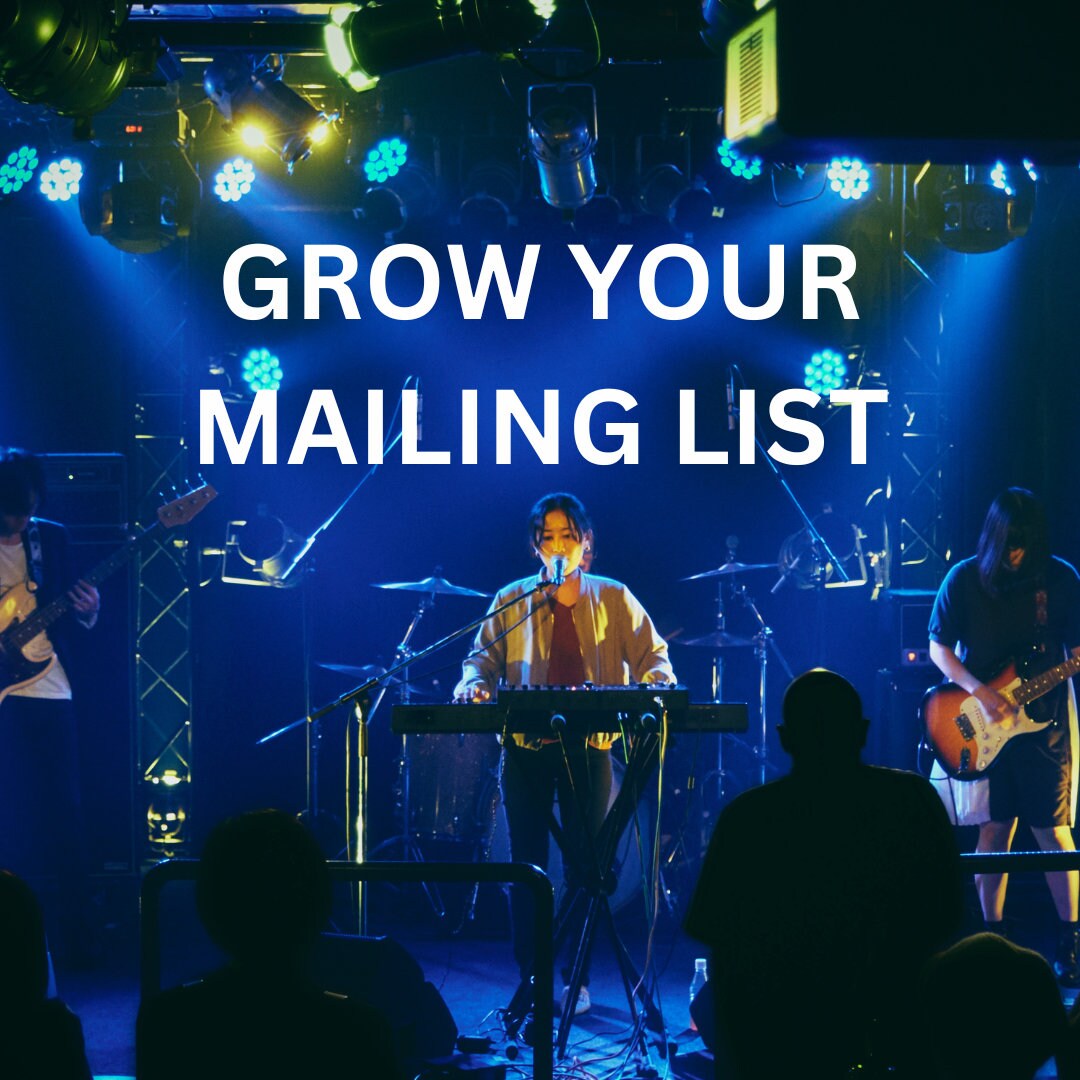 Mailing List Printable for Bands Musicians Gigs Concerts Signup Form ...