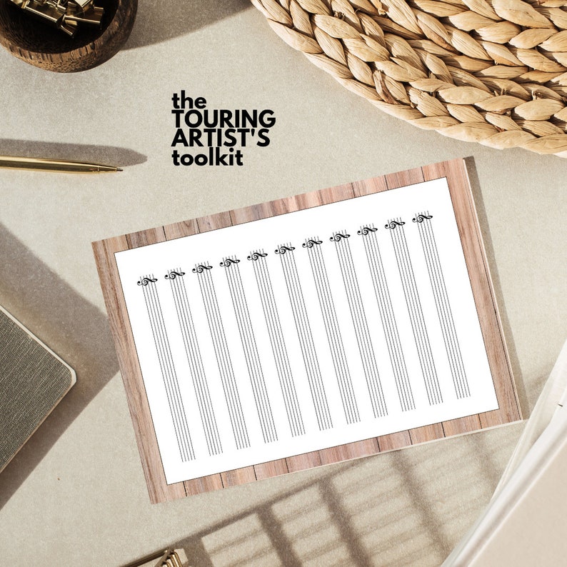 Blank Music Stave Notation for Musicians Songwriters Notebook Journal ...