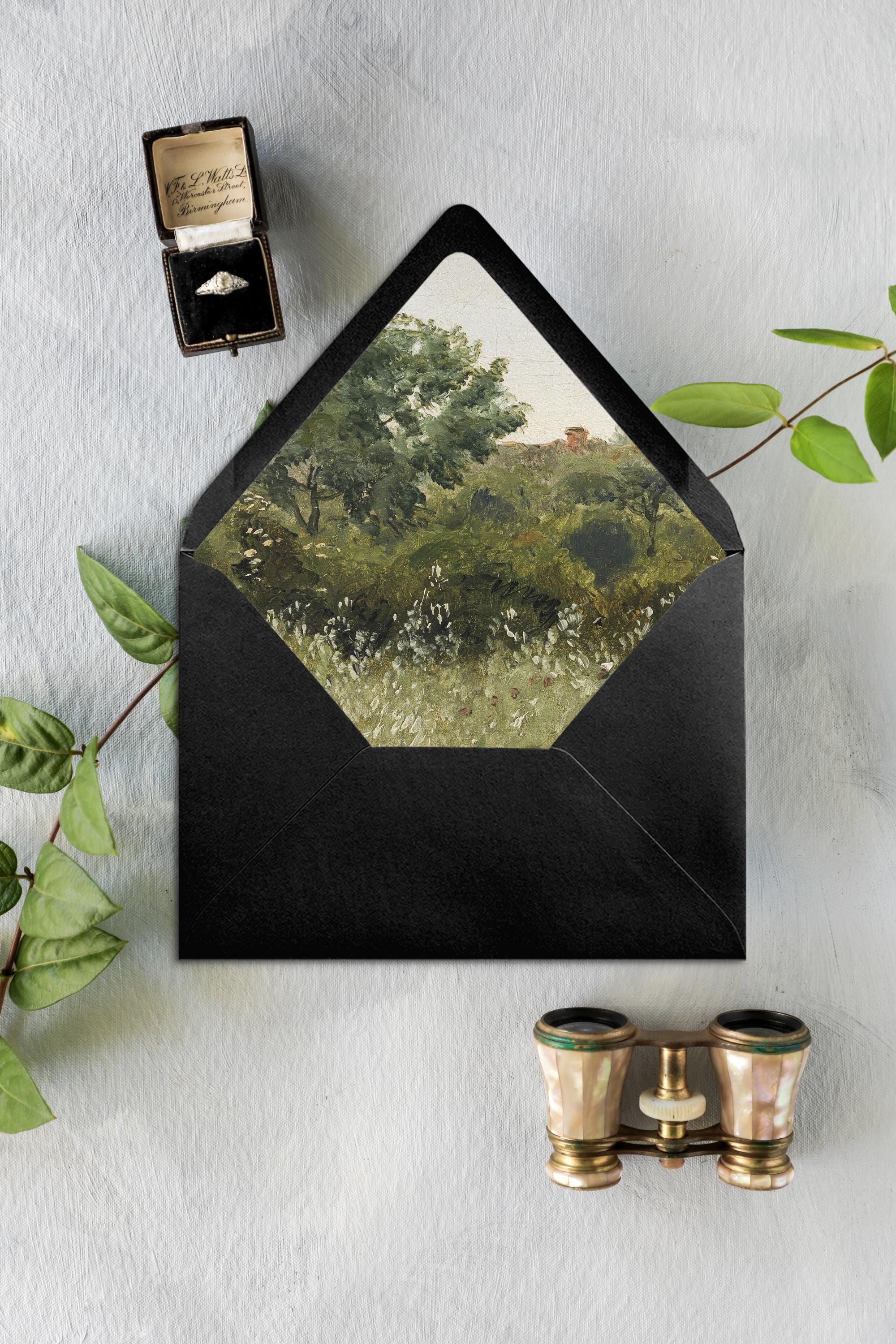 Nature Envelope Liner Template Digital, Printable Envelope Liners for ...