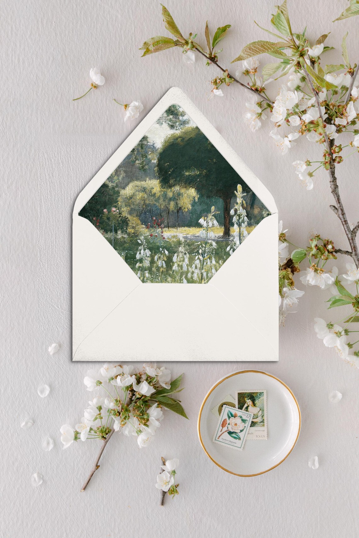 Nature Envelope Liner Template Digital, Printable Envelope Liners for ...