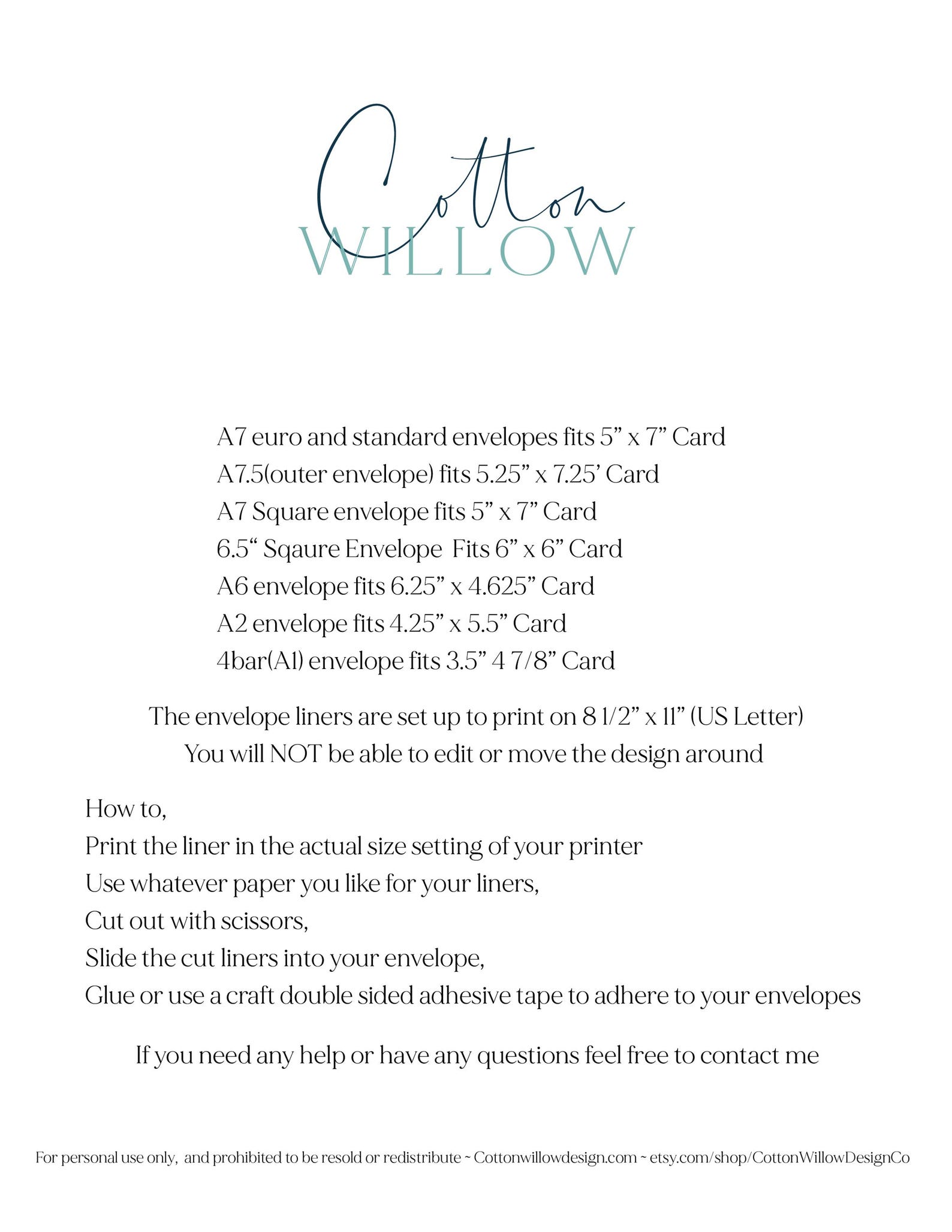 Nature Envelope Liner Template Digital, Printable Envelope Liners for ...