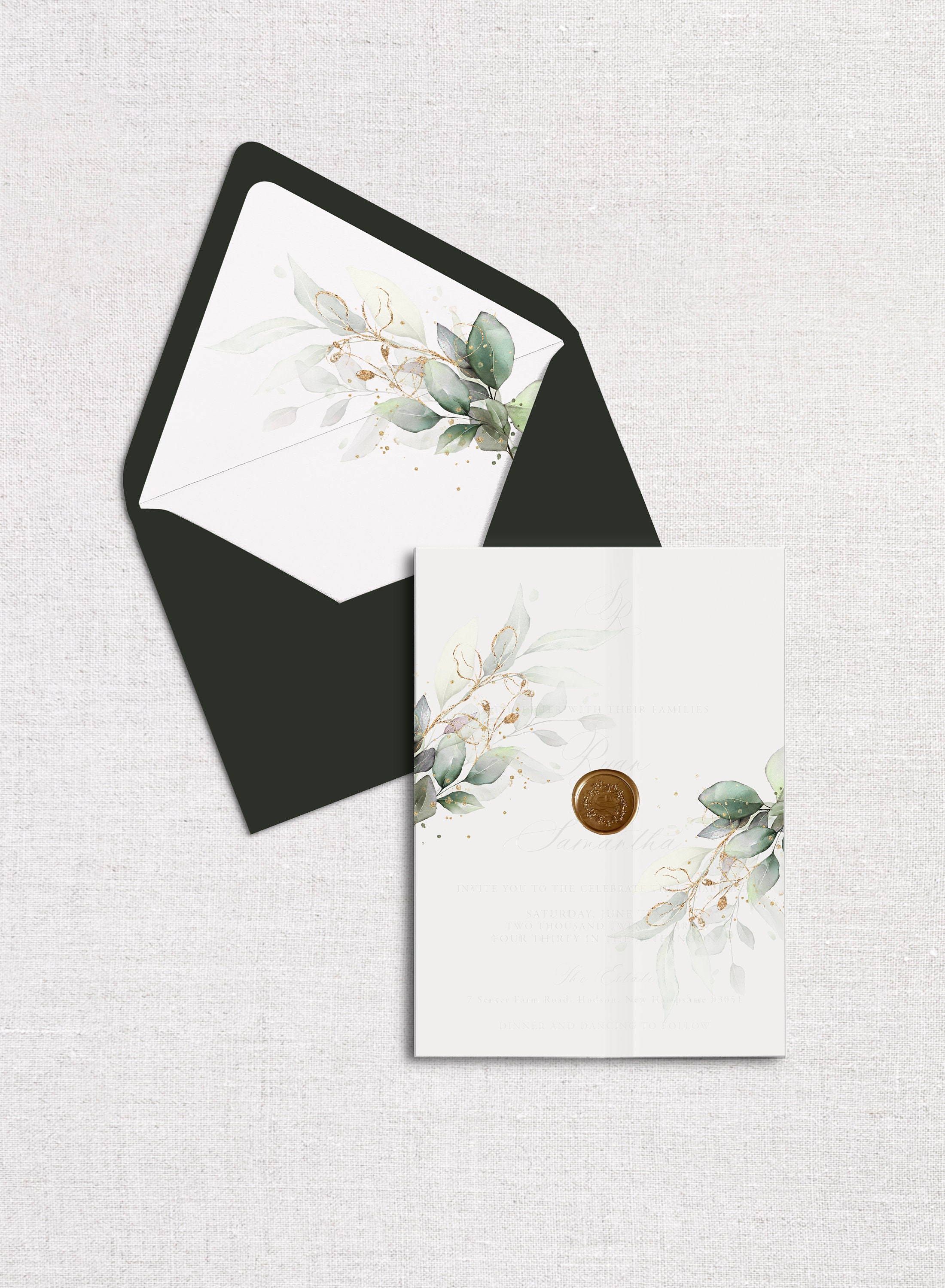 Printable Greenery Vellum Wrap Botanical Vellum Jacket Eucalyptus Print ...