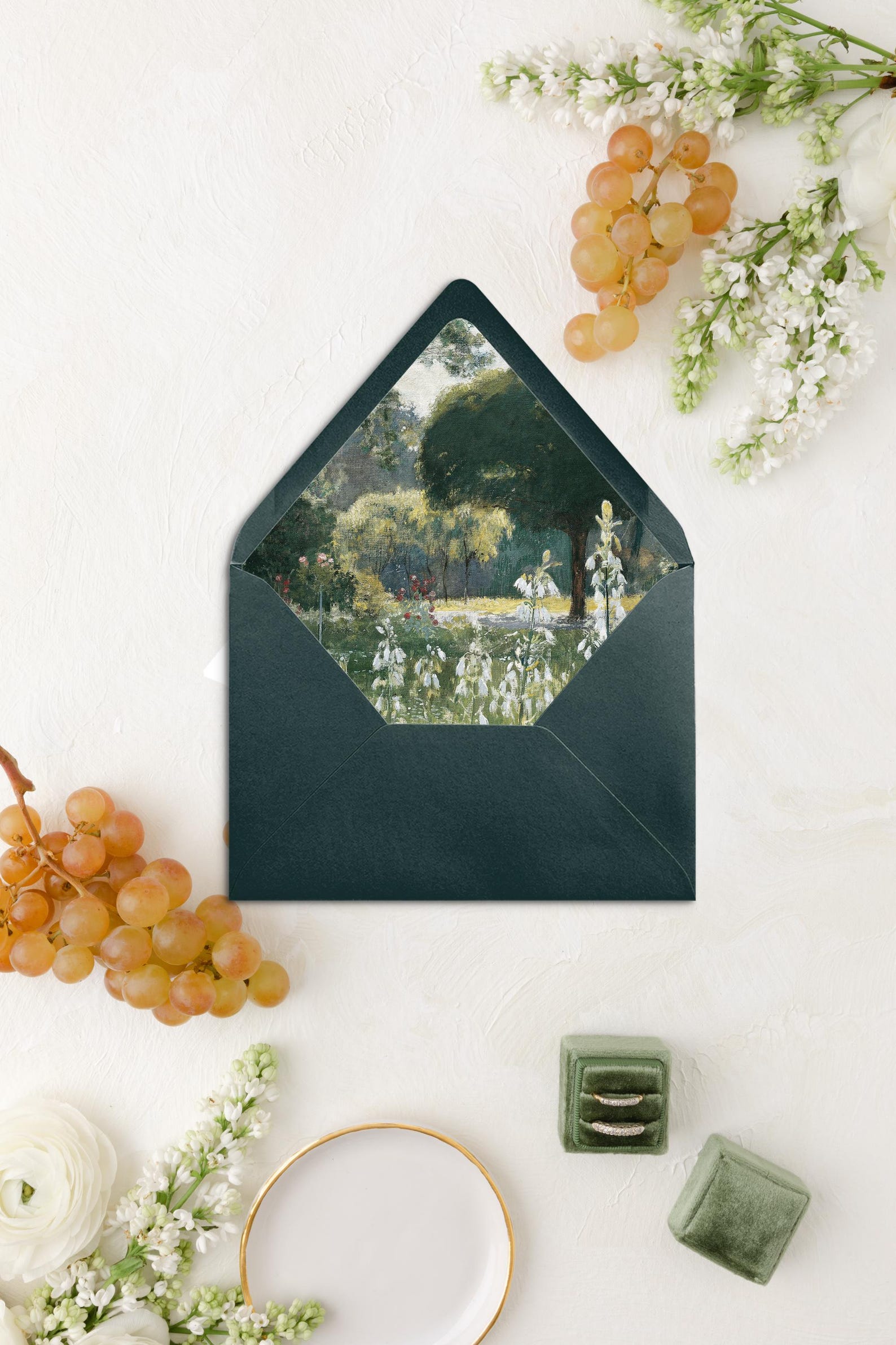 Nature Envelope Liner Template Digital, Printable Envelope Liners for ...