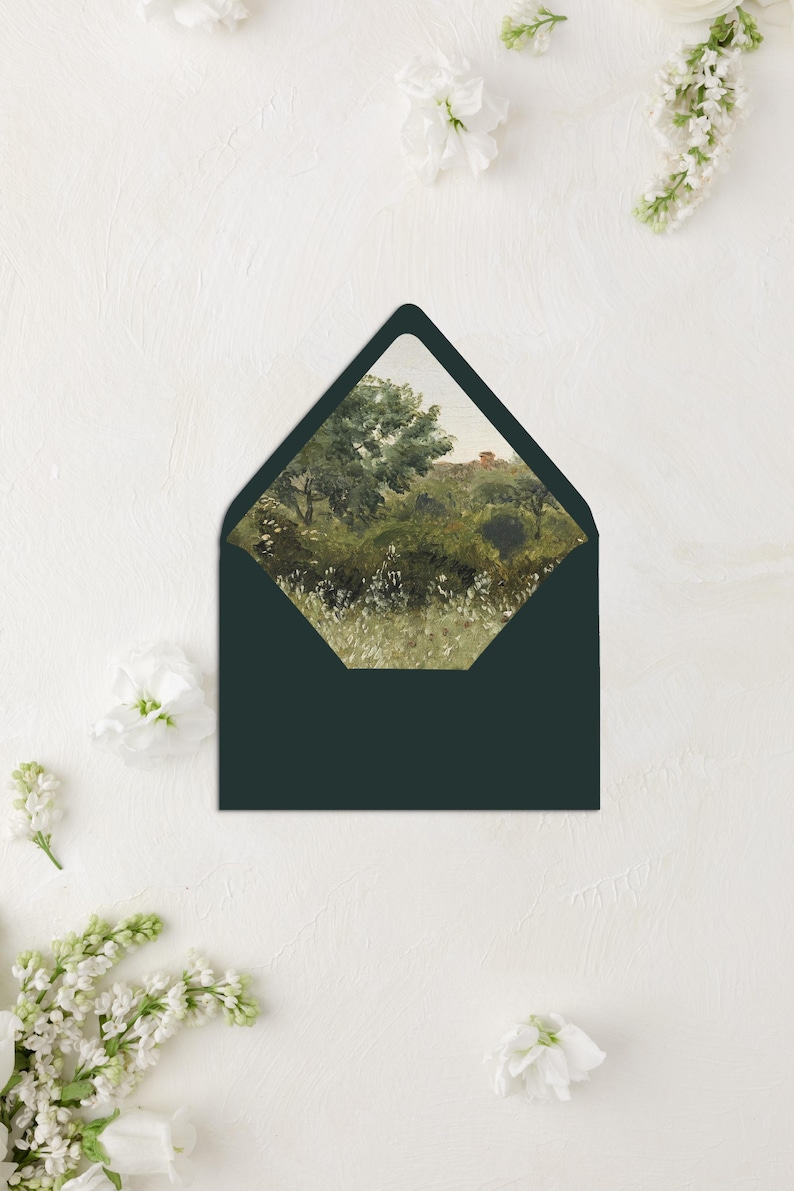 Nature Envelope Liner Template Digital, Printable Envelope Liners for ...
