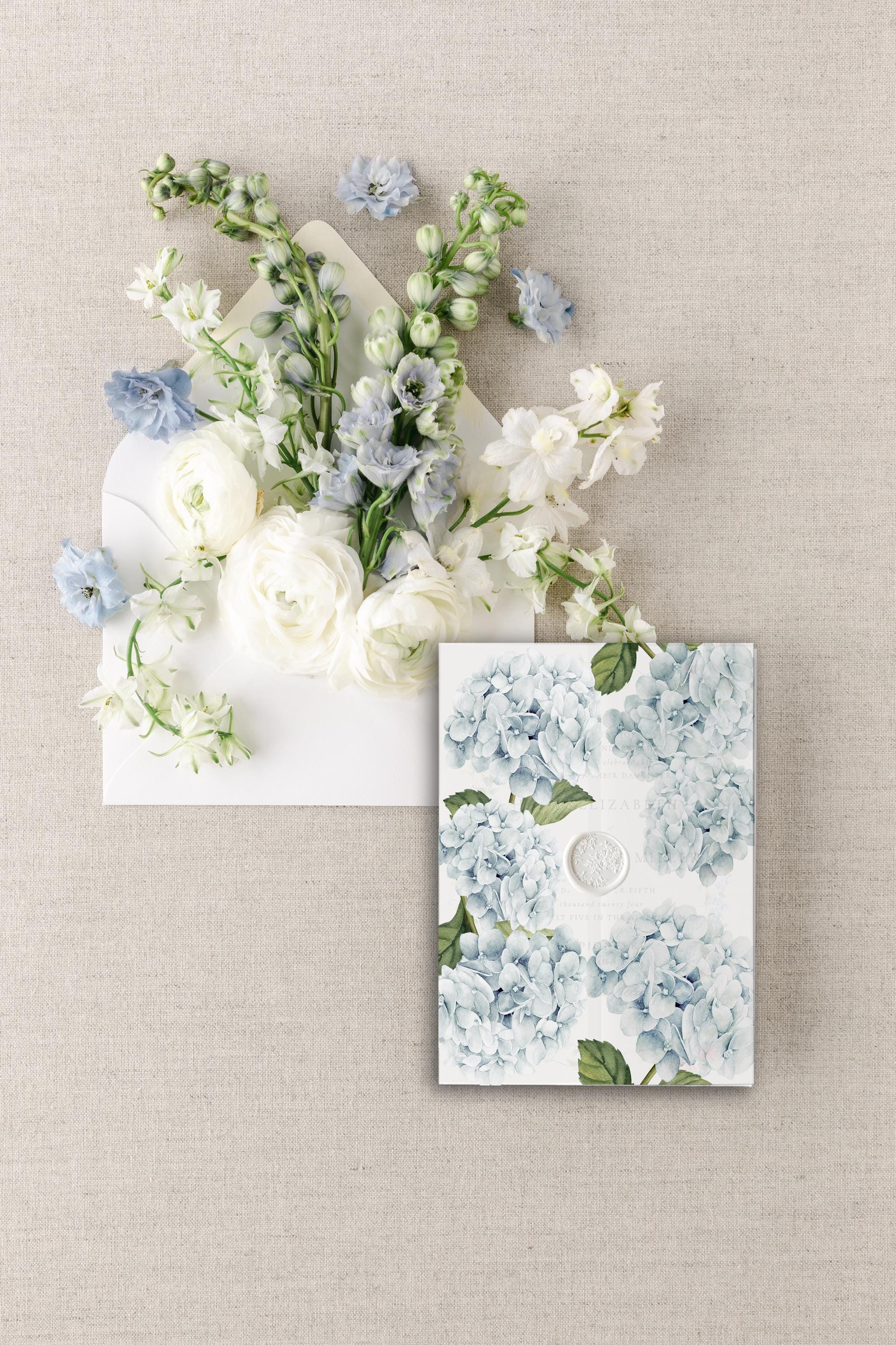 Printable Vellum Jacket Hydrangea Floral Vellum Wrap Instant Download ...