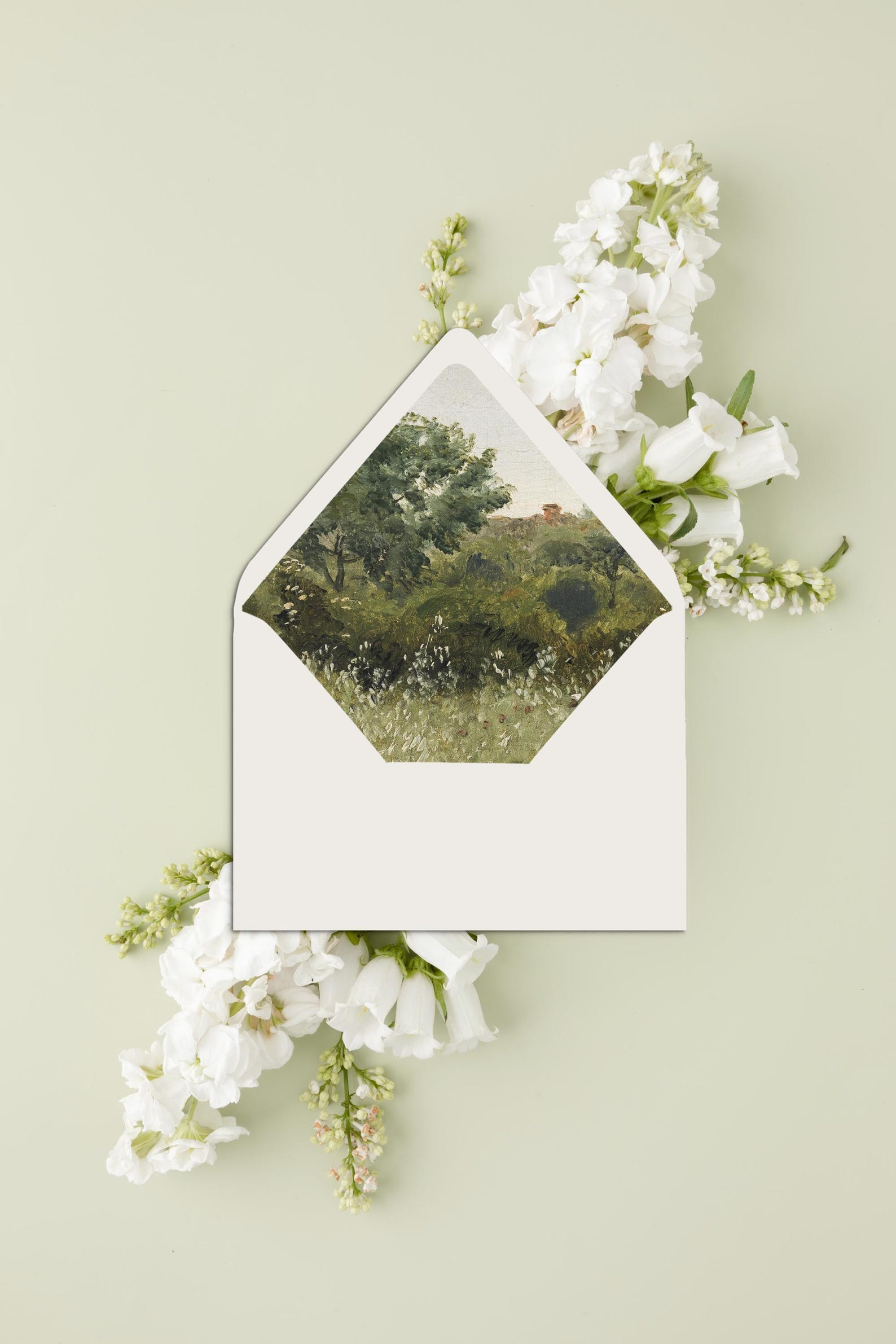 Nature Envelope Liner Template Digital, Printable Envelope Liners for ...