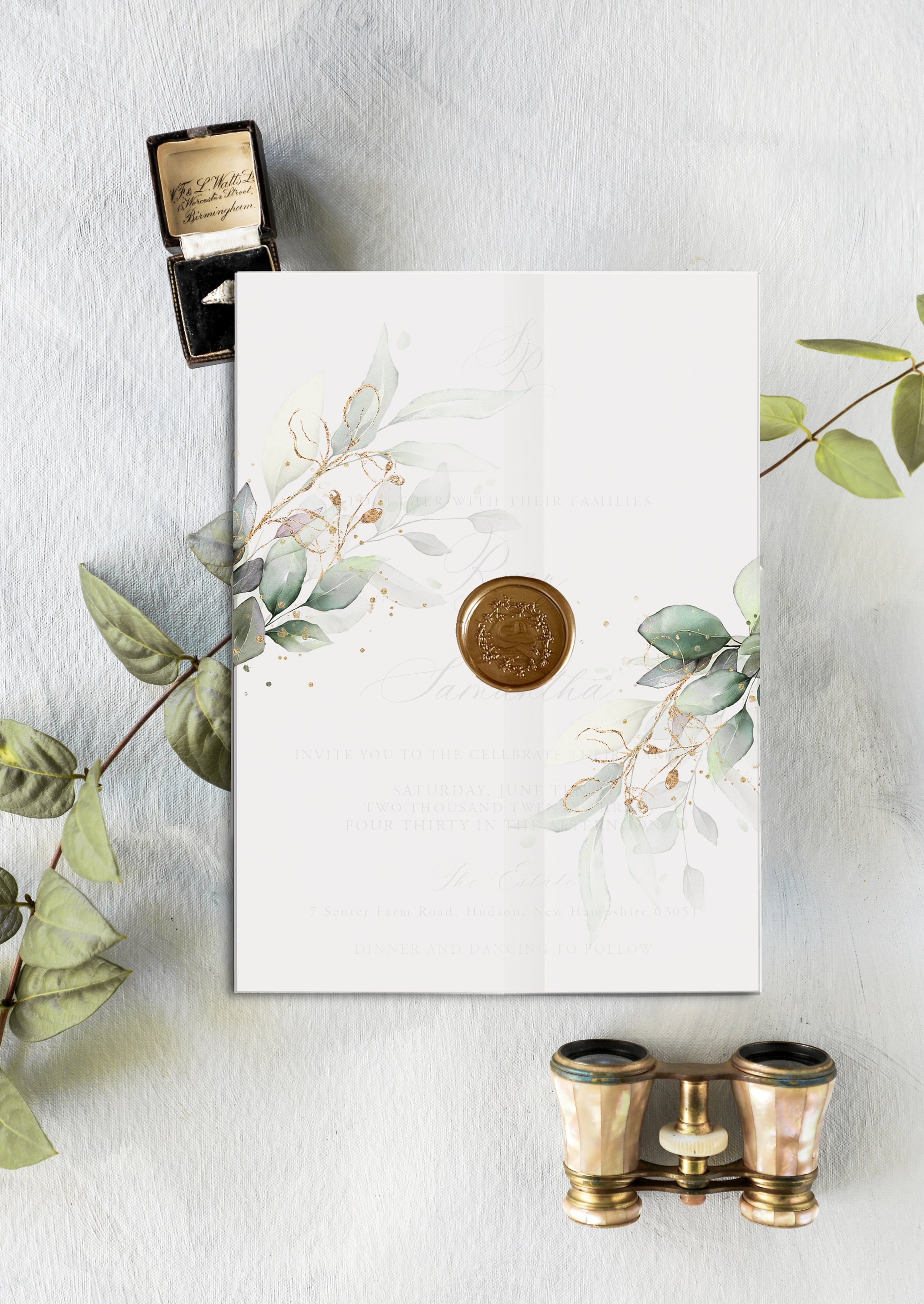 Printable Greenery Vellum Wrap Botanical Vellum Jacket Eucalyptus Print ...