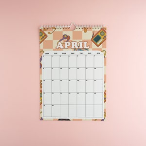 Retro Wall Calendar, Wall Calendars 2024, Planner 2024, 12 Month ...