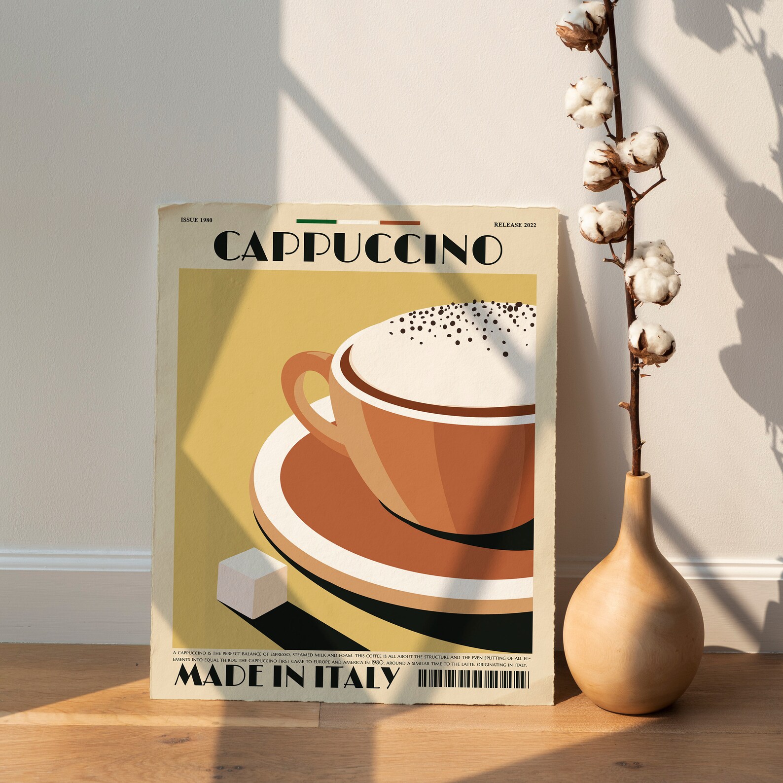 Coffee Print Mid Century Modern INSTANT DOWNLOAD Cappuccino - Etsy