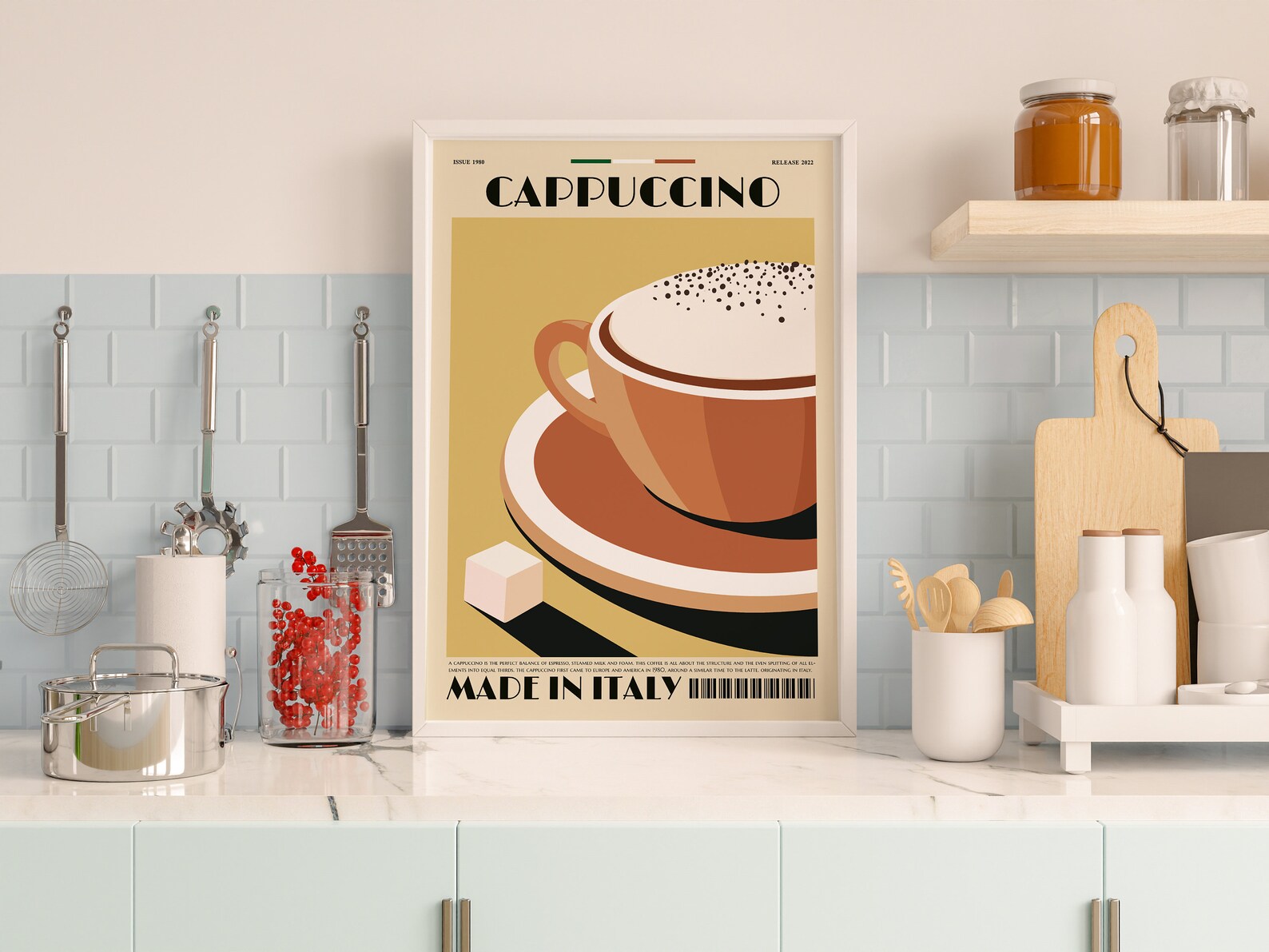 Coffee Print Mid Century Modern INSTANT DOWNLOAD Cappuccino - Etsy