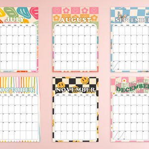 Retro Wall Calendar, Wall Calendars 2024, Planner 2024, 12 Month ...
