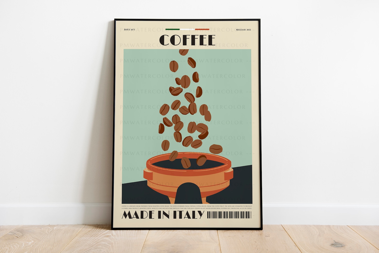 Mid Century Modern, Wall Art, Coffee Print, Poster Print, Coffee Bar ...