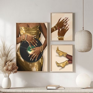 Black Art, Black Woman Wall Art Print, African Art, Black Women Art, Black Wall Art Black Girl ...