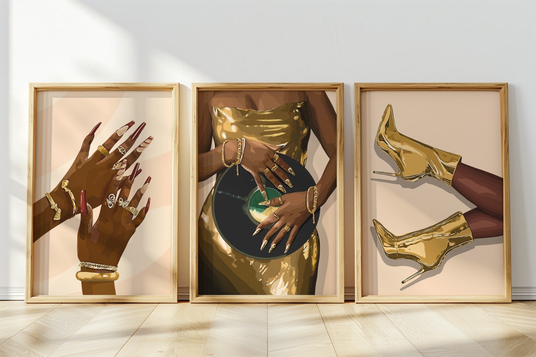 Black Art, Black Woman Wall Art Print, African Art, Black Women Art, Black Wall Art Black Girl ...