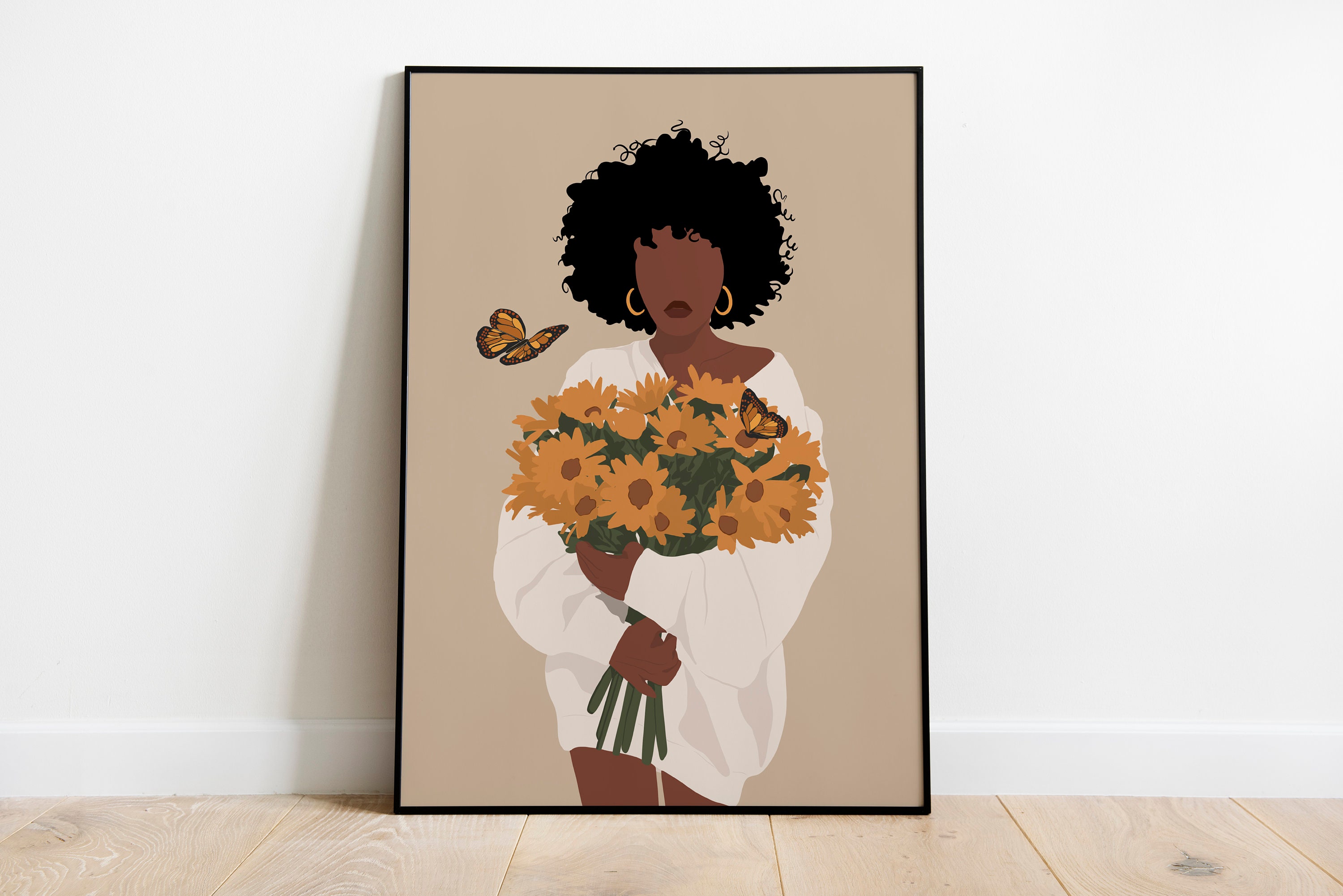 Black Art Black Woman Art African American Art Black Girl Etsy