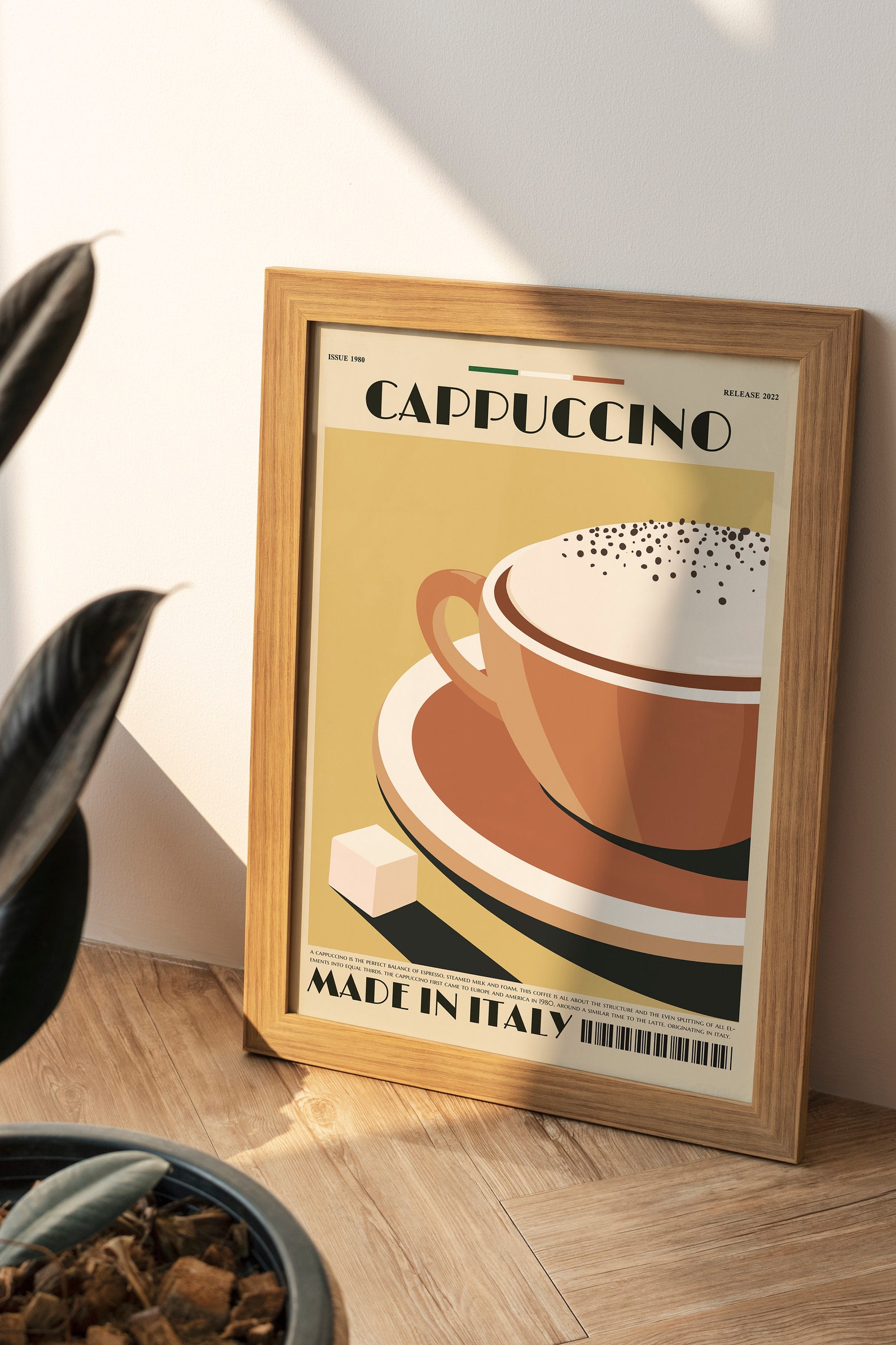 Coffee Print Mid Century Modern INSTANT DOWNLOAD Cappuccino - Etsy
