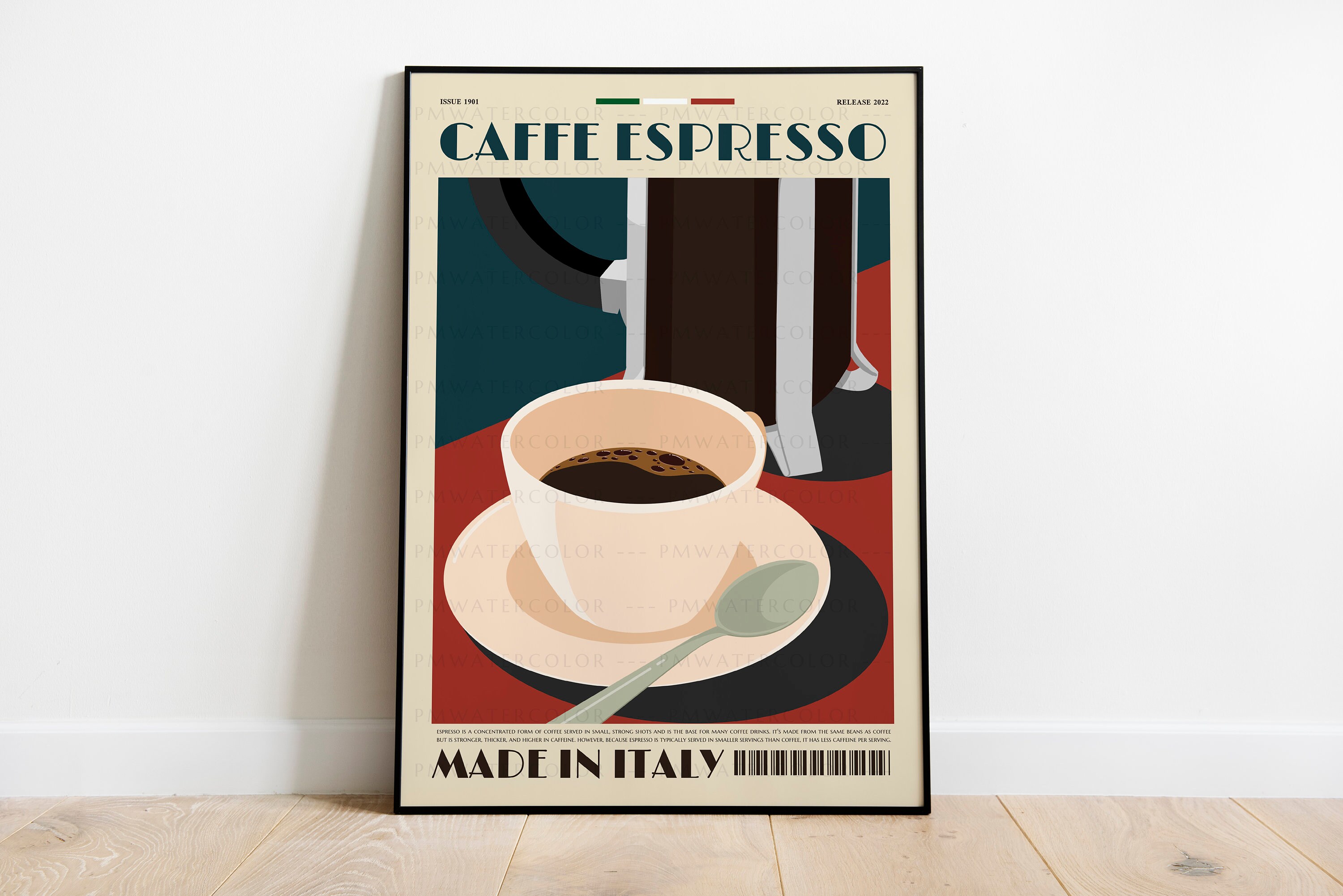 Coffee Print, Coffee Bar Decor, Mid Century Modern, Decor, Wall Art ...