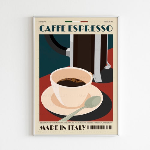 Mid Century Modern Wall Art Coffee Print Poster Print - Etsy