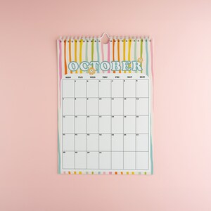Retro Wall Calendar, Wall Calendars 2024, Planner 2024, 12 Month ...