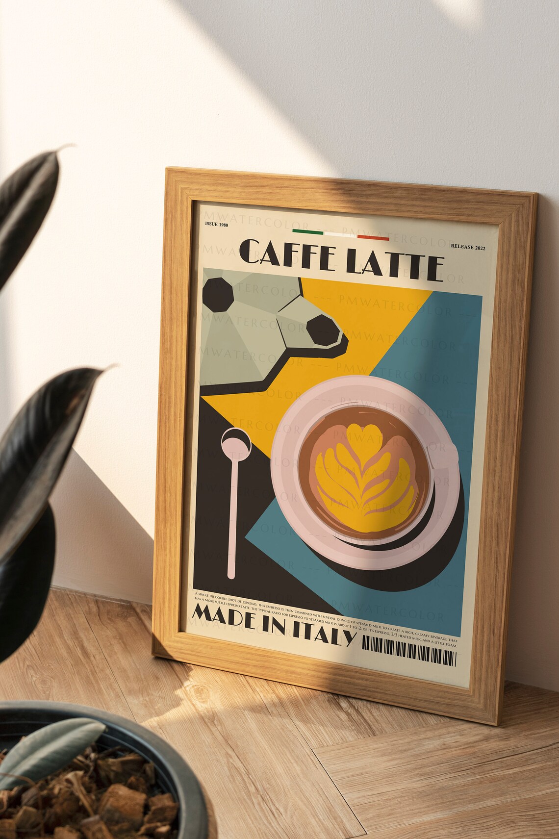 Mid Century Modern Coffee Print Coffee Bar Decor Wall | Etsy