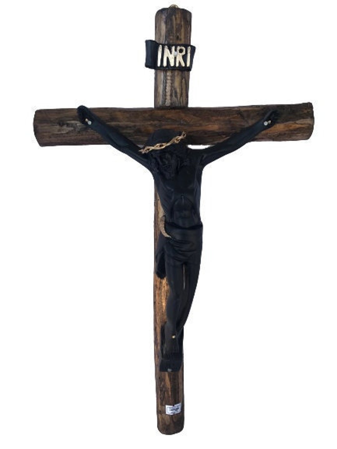 Crucifico/crucifix 20" Rounded Base (black & Brown) NEW - Etsy