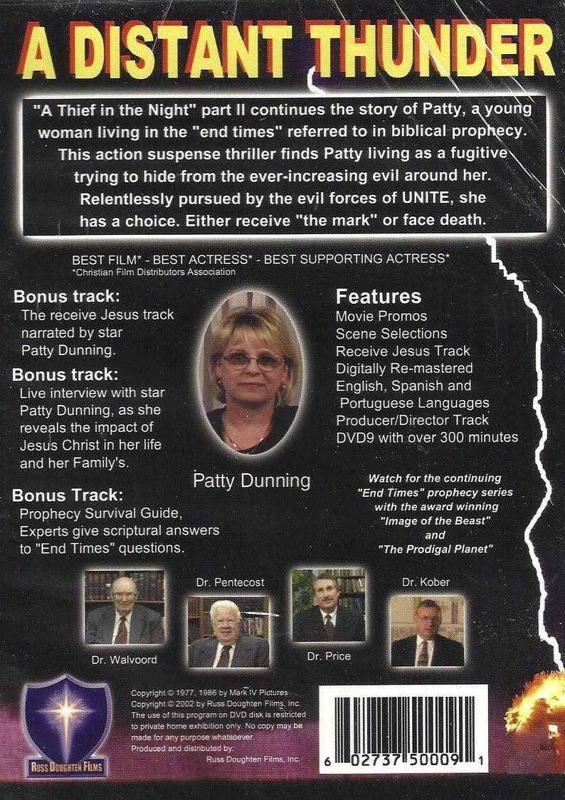 A Distant Thunder DVD 1978 Thief in the Night II Christian Film - Etsy