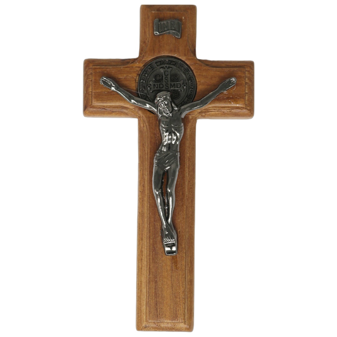 Mini 4" Crucifijo De Madera Y Metal Para Pared 19093 Wall Mini Crucifix ...