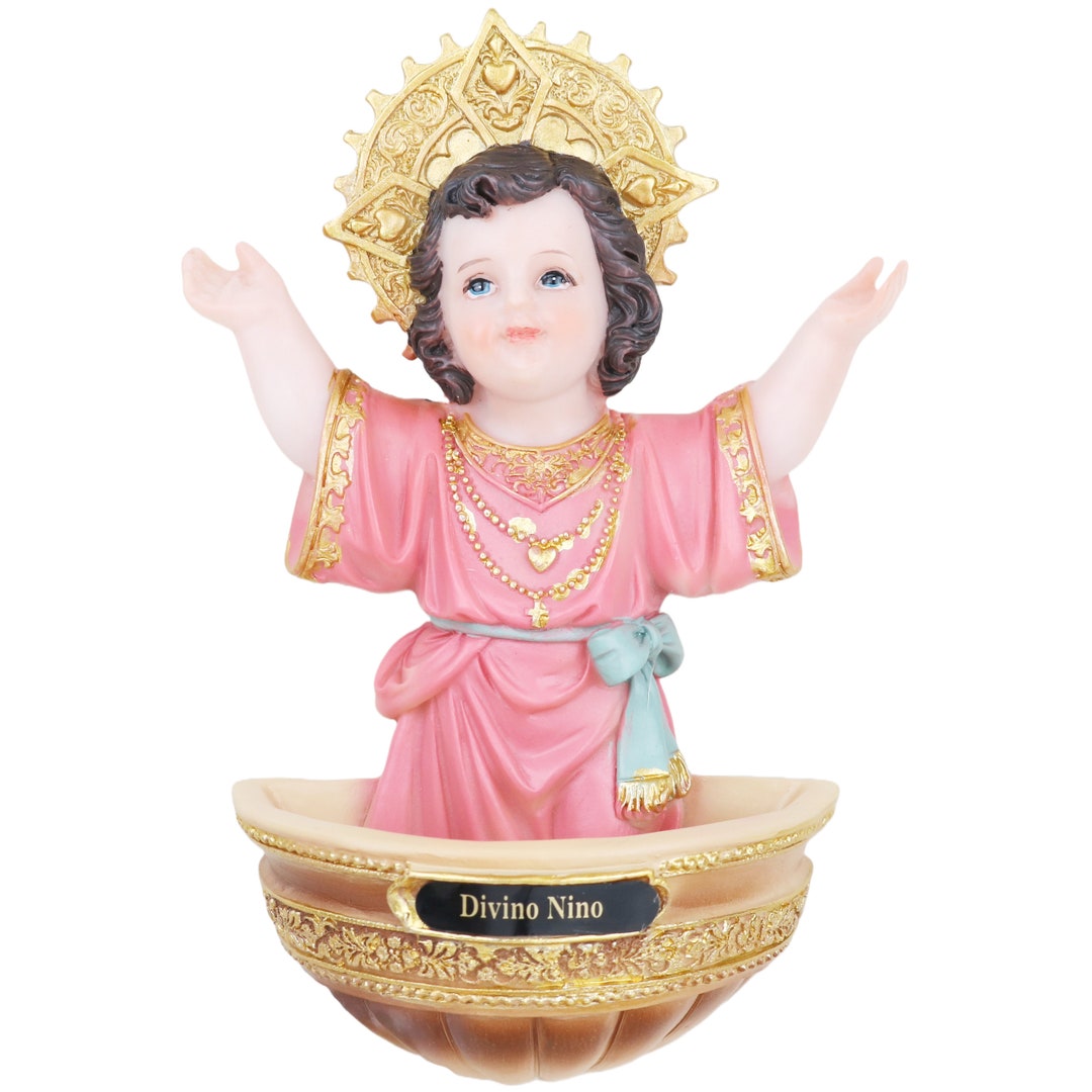 Divino Niño Fuente De Agua Bendita Para Pared 6"x3" Holy Water Wall ...