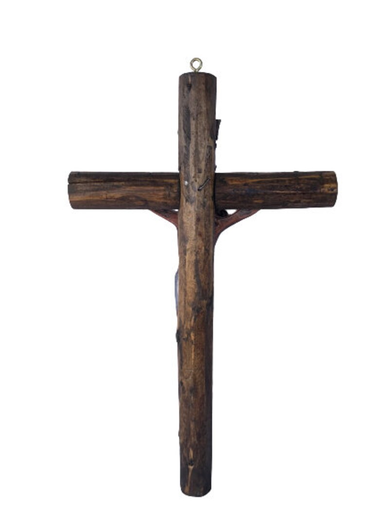 Crucifico/crucifix 20 Rounded Base brown & White - Etsy