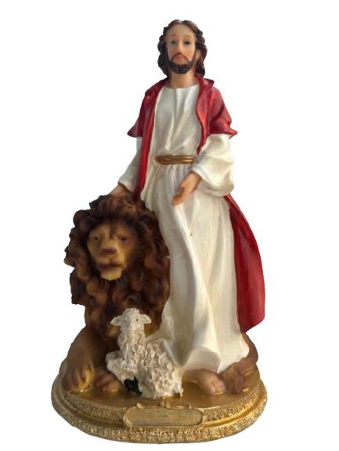 Jesus Cordero Y Leon 9" Resin Religious Figure Jesus Lion & Lamb - Etsy