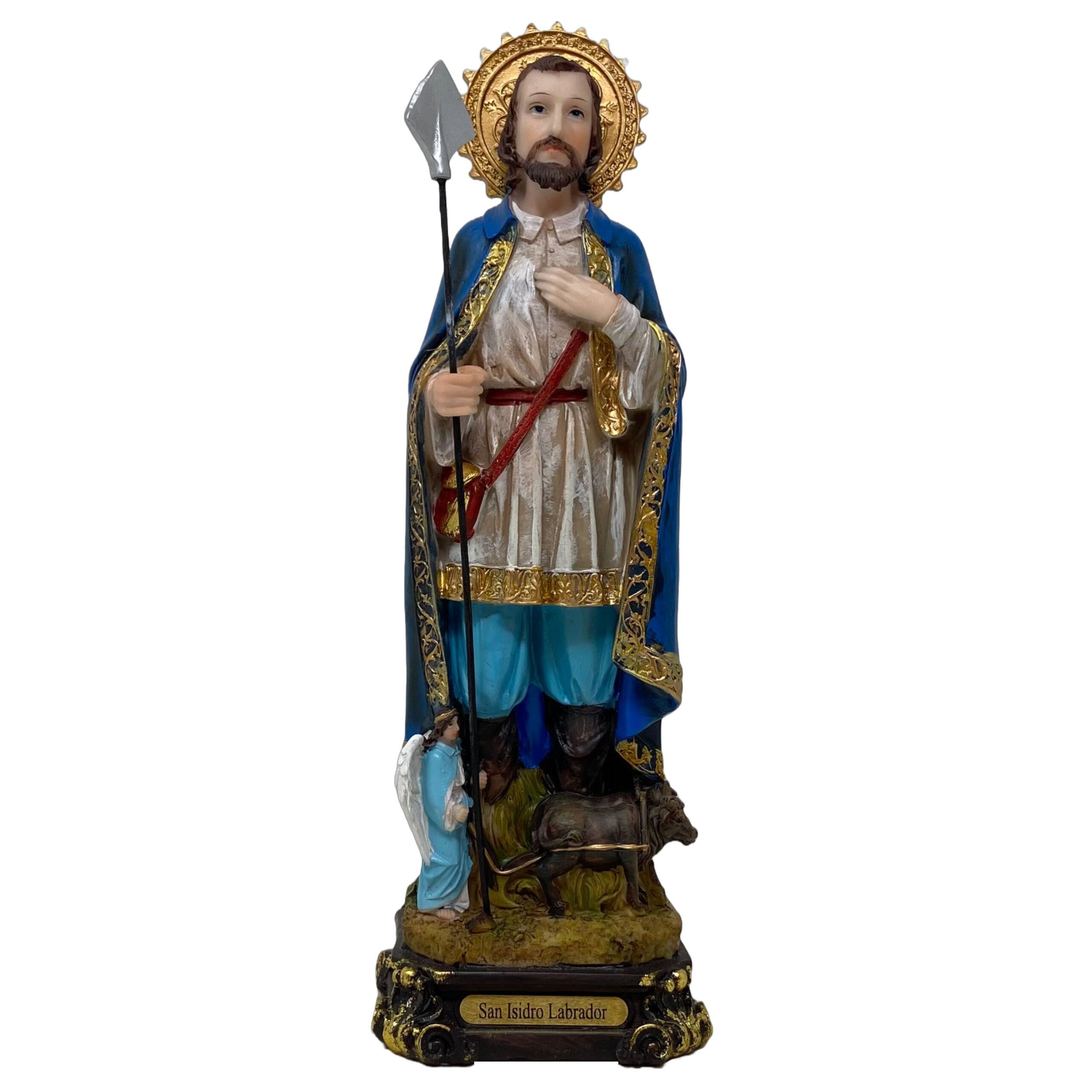 Statue of San Isidro Labrador, a patron saint of many towns in the ...