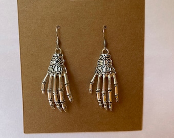 Skeleton Hand Earrings | Etsy