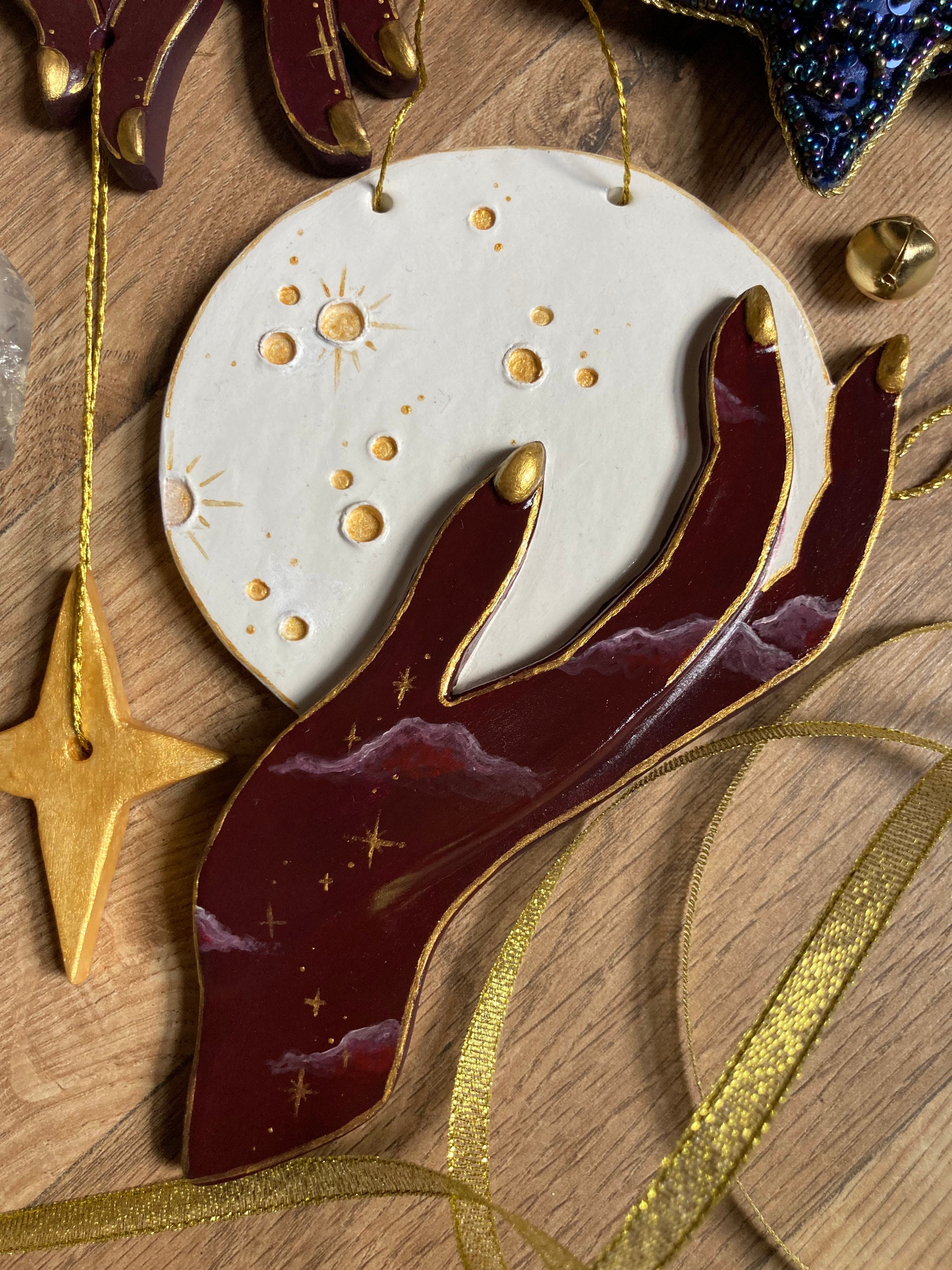 Celestial Hands Wall Hangings Moon and Star Witchy - Etsy UK
