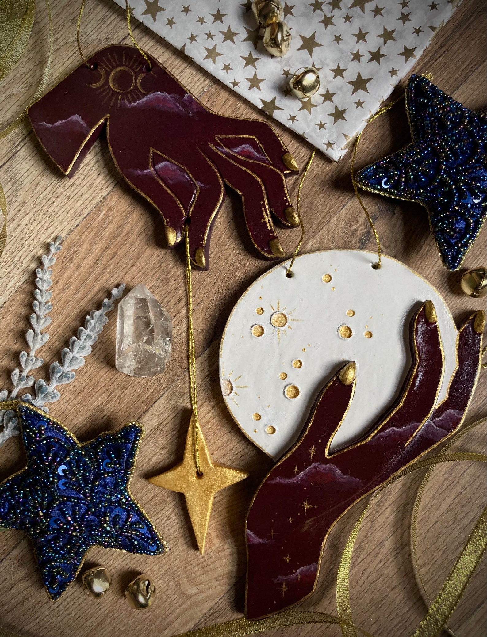 Celestial Hands Wall Hangings Moon and Star Witchy - Etsy UK