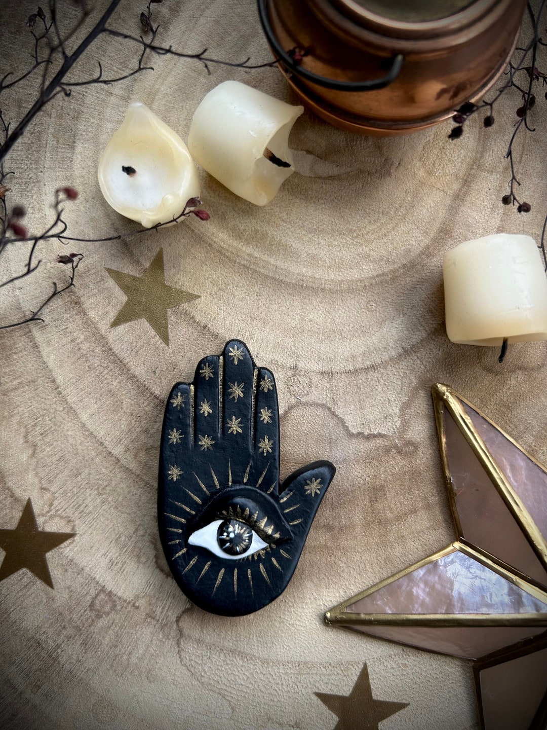 All Seeing Eye Hand Magnet Third Eye Stars Fridge Magnet Starry Office ...