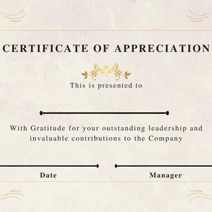 Printable Certificate, Certificate of Recognition, Certificate of ...