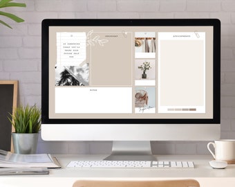 Desktop Wallpaper With Desert Boho Theme, Organizers for Your Desktop ...