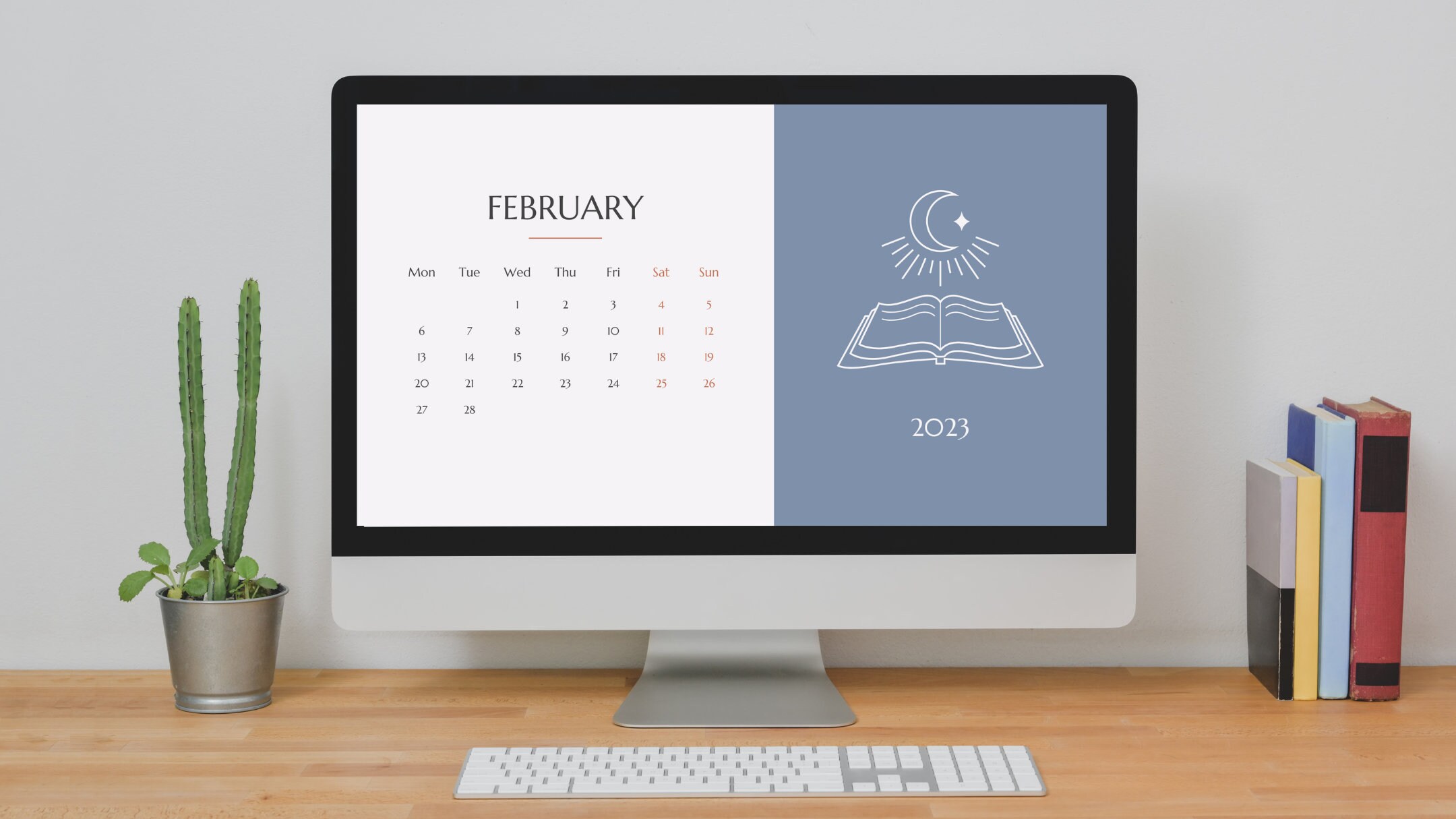 2023 Desktop Calendar Wallpaper, Manifestation Astrological Minimalist ...