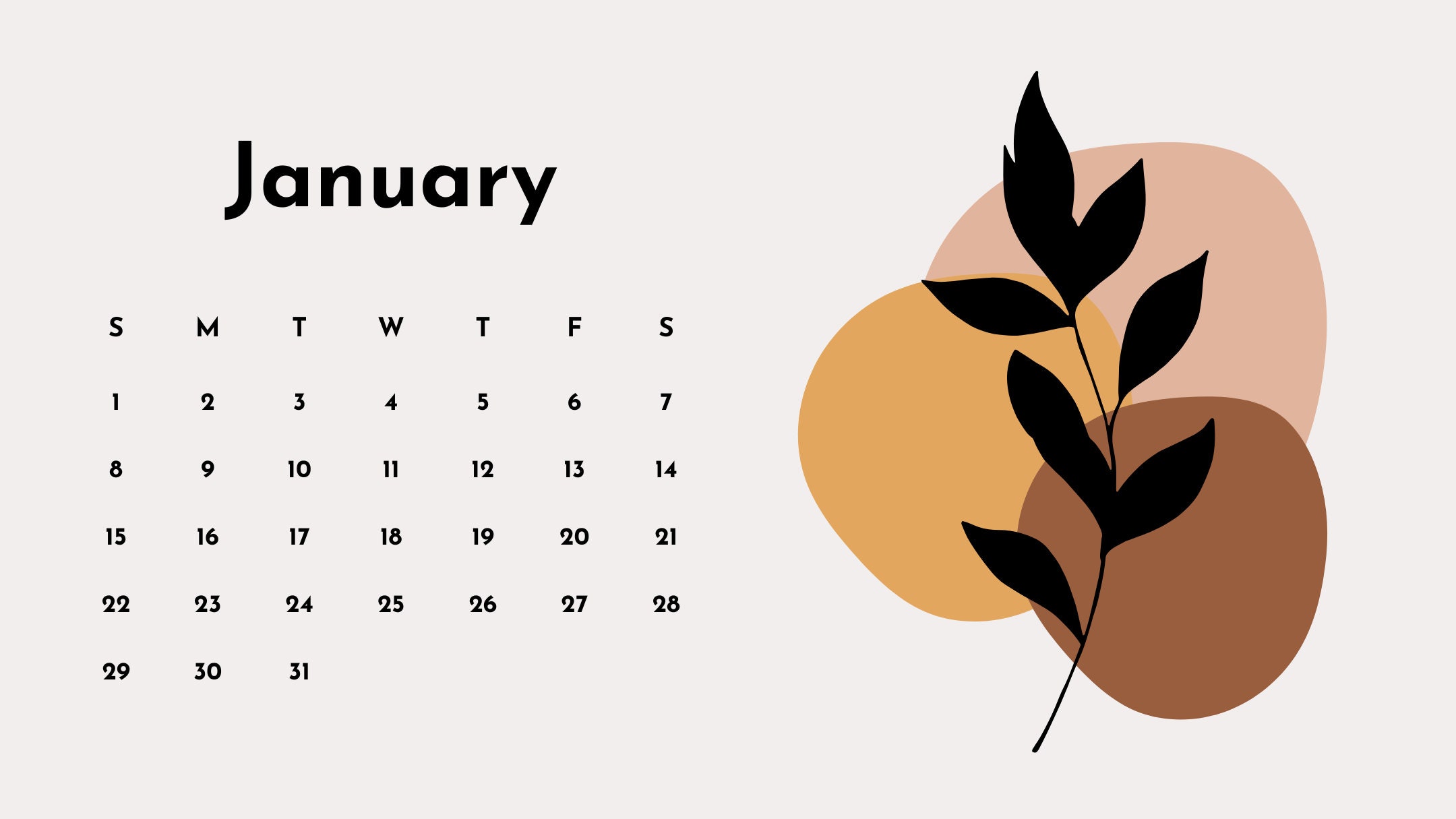 2023 Desktop Calendar Wallpaper, Minimalist Desktop Calendar Colorful ...