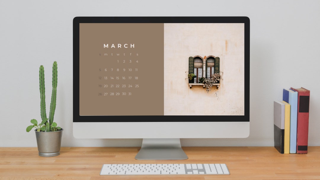 2023 Desktop Calendar Wallpaper, Minimalist Desktop Calendar Aesthetic ...