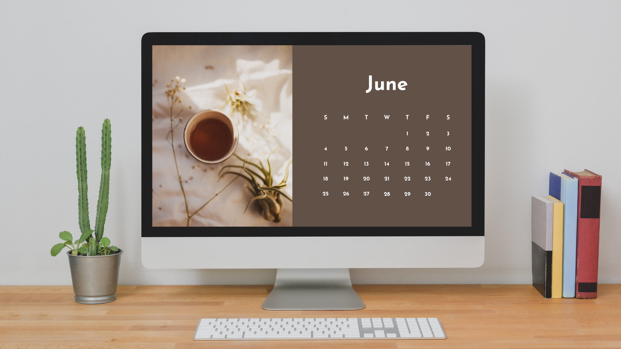 2023 Desktop Calendar Wallpaper, Desktop Calendar Aesthetic - Etsy