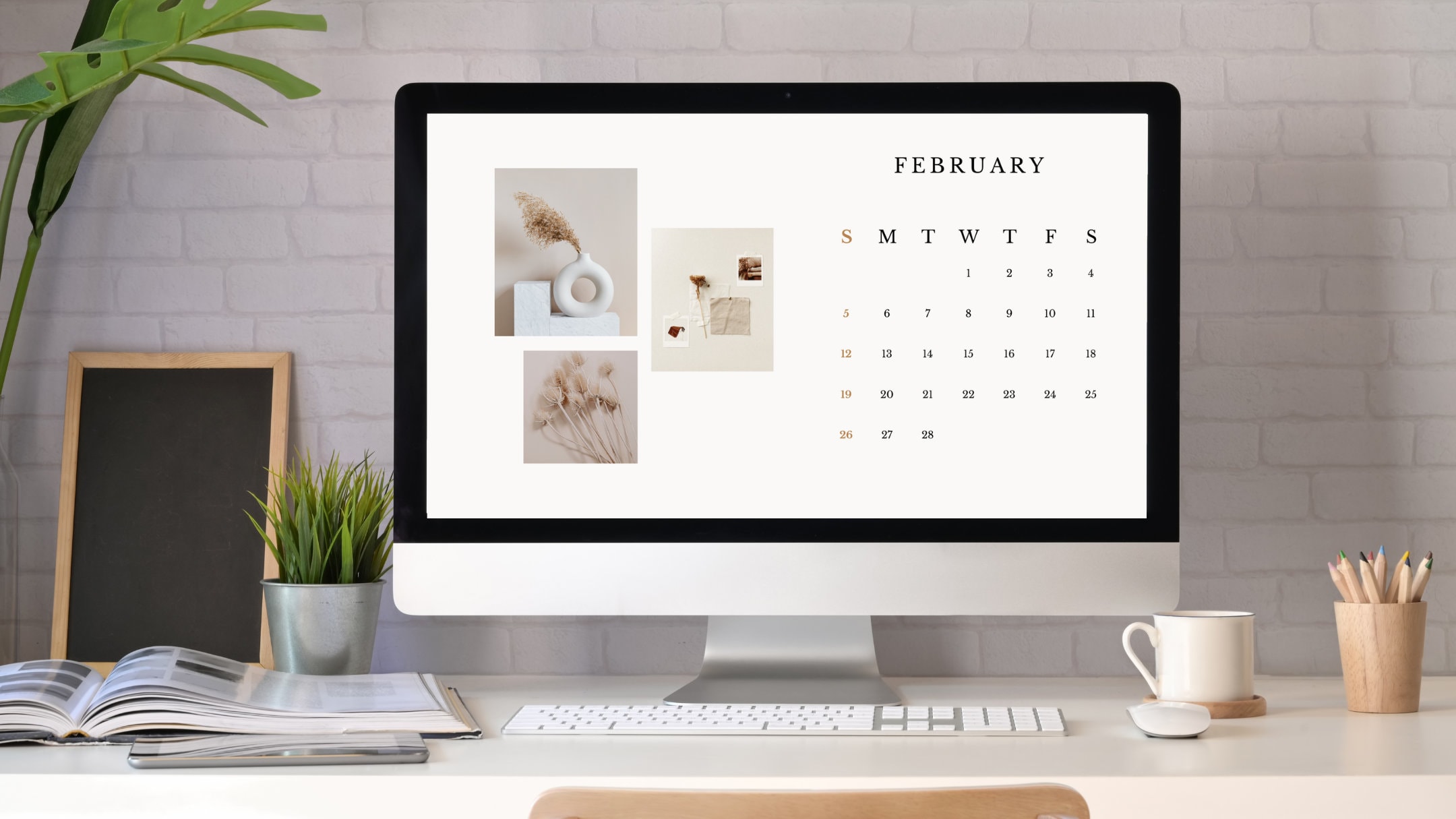 2023 Desktop Calendar Wallpaper, Minimalist Desktop Calendar Aesthetic ...