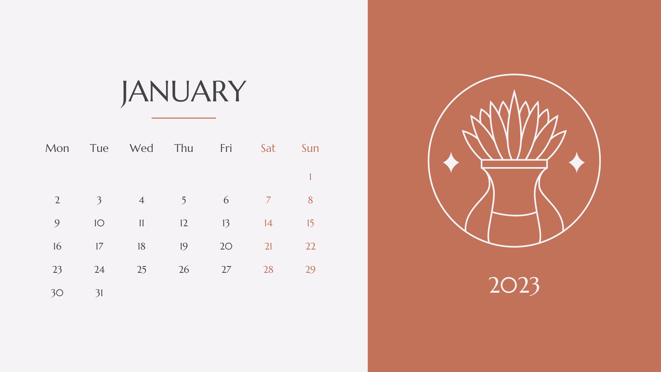 2023 Desktop Calendar Wallpaper, Manifestation Astrological Minimalist ...