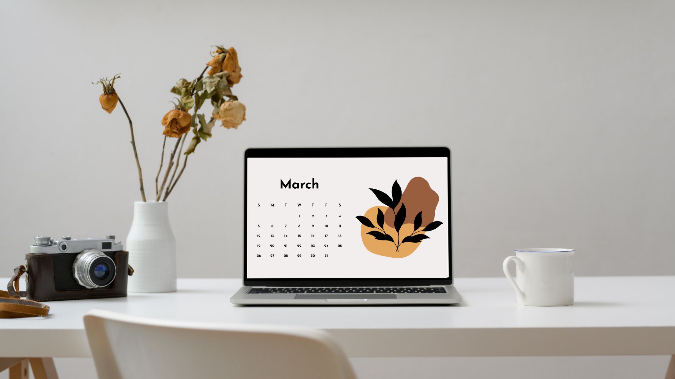 2023 Desktop Calendar Wallpaper, Minimalist Desktop Calendar Colorful ...