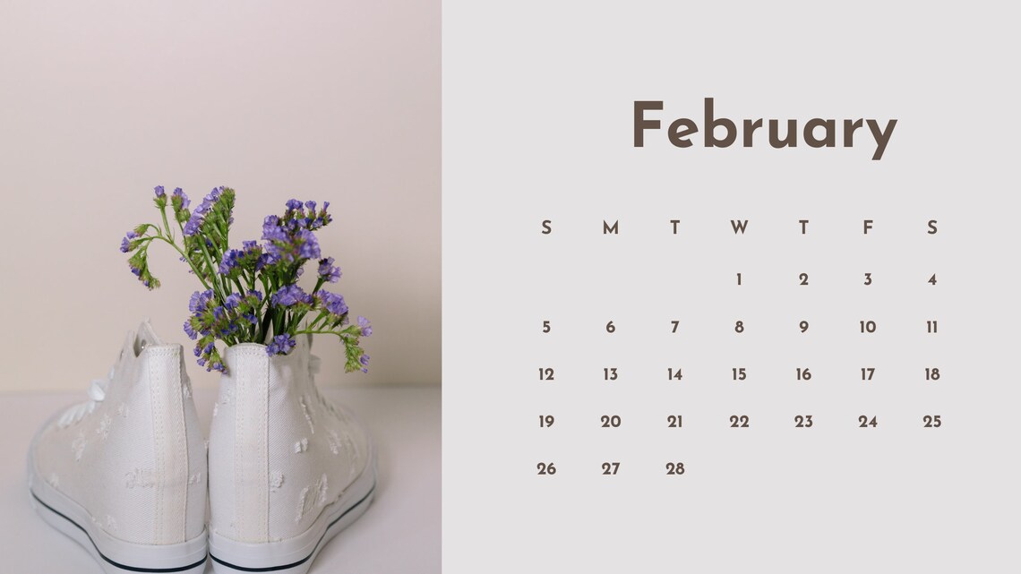 2023 Desktop Calendar Wallpaper, Desktop Calendar Aesthetic - Etsy