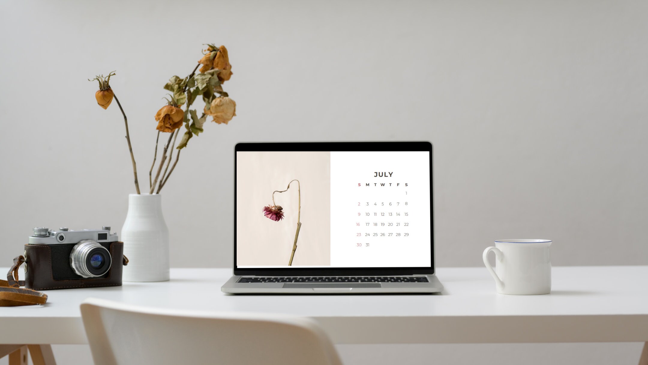 2023 Desktop Calendar Wallpaper, Minimalist Desktop Calendar Aesthetic ...