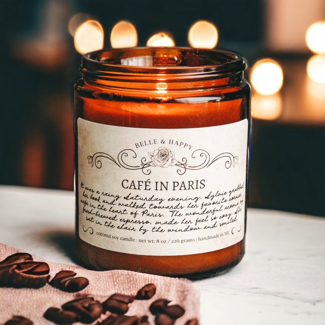 Cafe in Paris, Coffee Candles, French Themed Gifts for Women, Literary ...