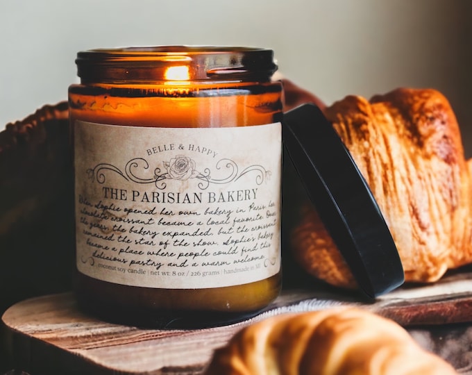 The Parisian Bakery, Chocolate Croissant, Paris Gifts, Bookish Candles ...