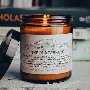 The Old Library Bookish Candles Literary Candle Gift for Librarian ...