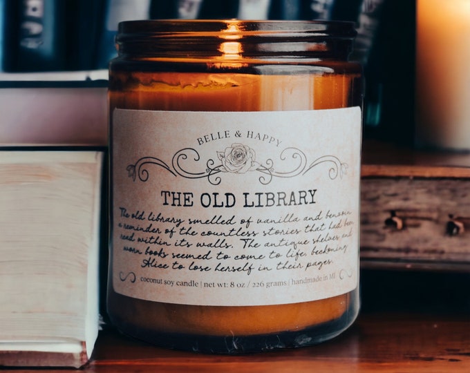 The Old Library Bookish Candles Literary Candle Gift for - Etsy